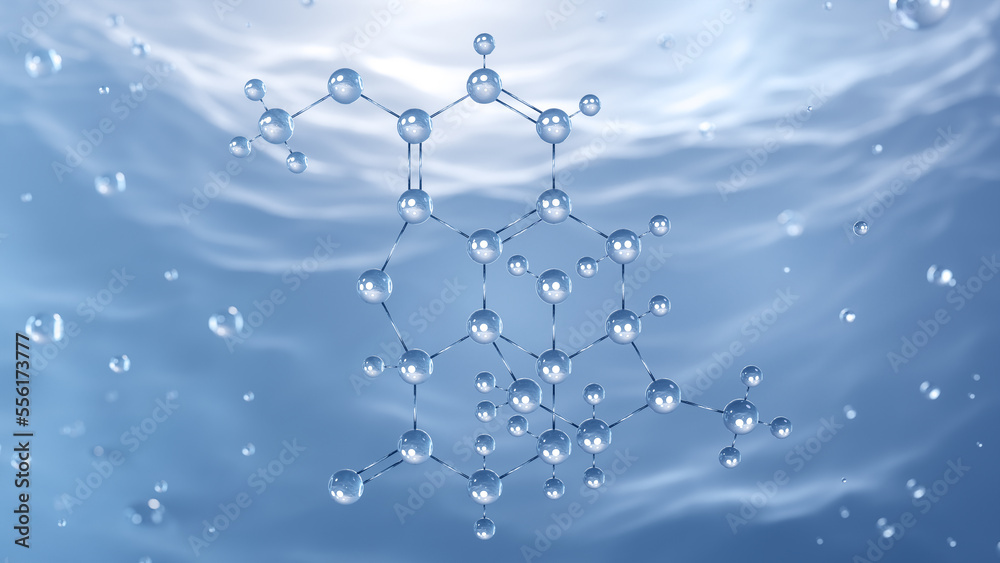 oxycodone molecular structure, 3d model semi-synthetic opioid ...