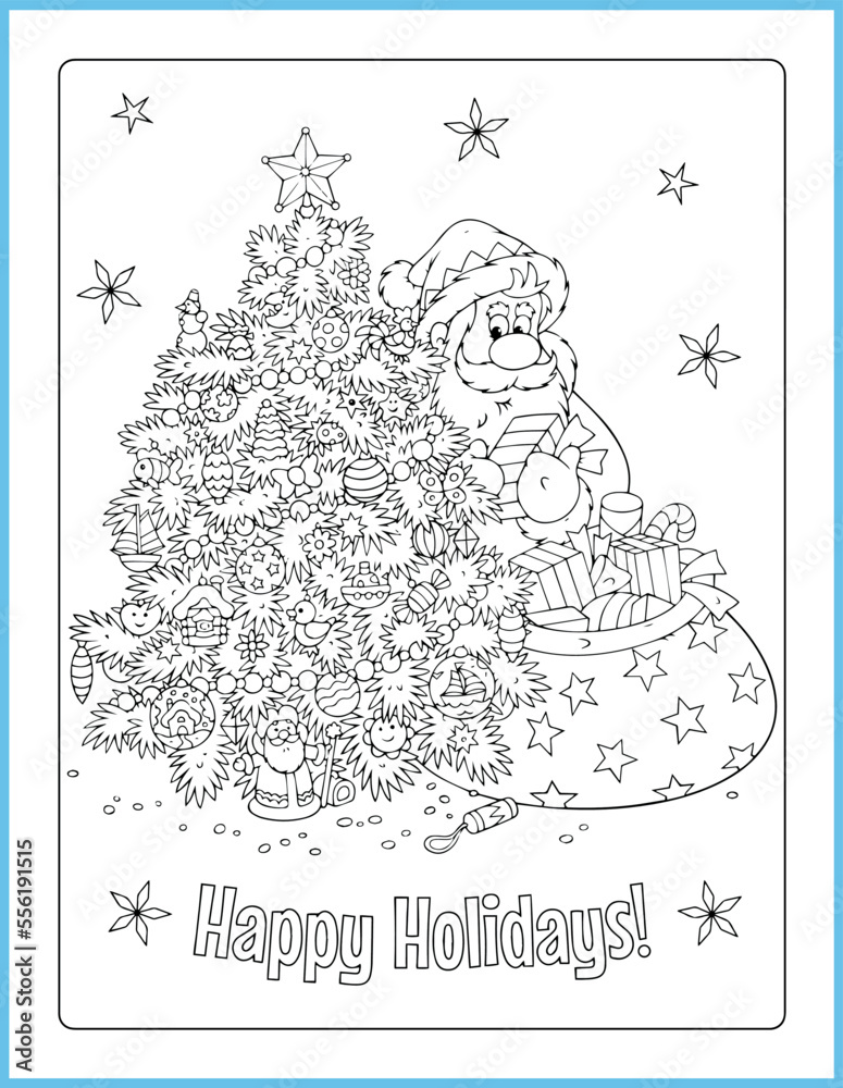 Coloring Page : Merry Christmas, New Year. The Perfect Addition to ...