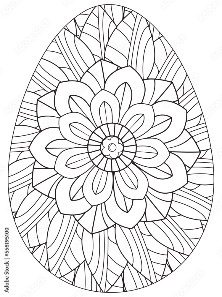 Vetor do Stock: Easter Earth Day flower coloring page. A page for ...