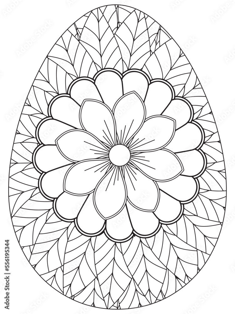 Easter Earth Day flower coloring page. A page for coloring book ...