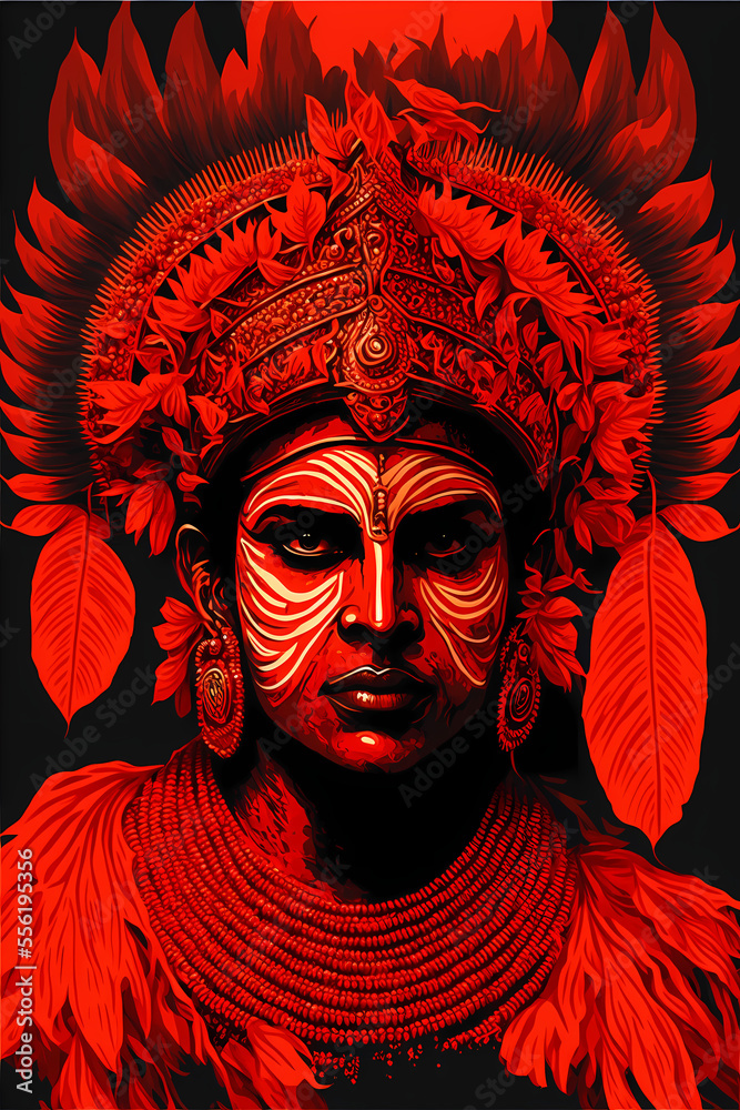 Theyyam in Kerala, vector illustration, Stock Illustration | Adobe Stock