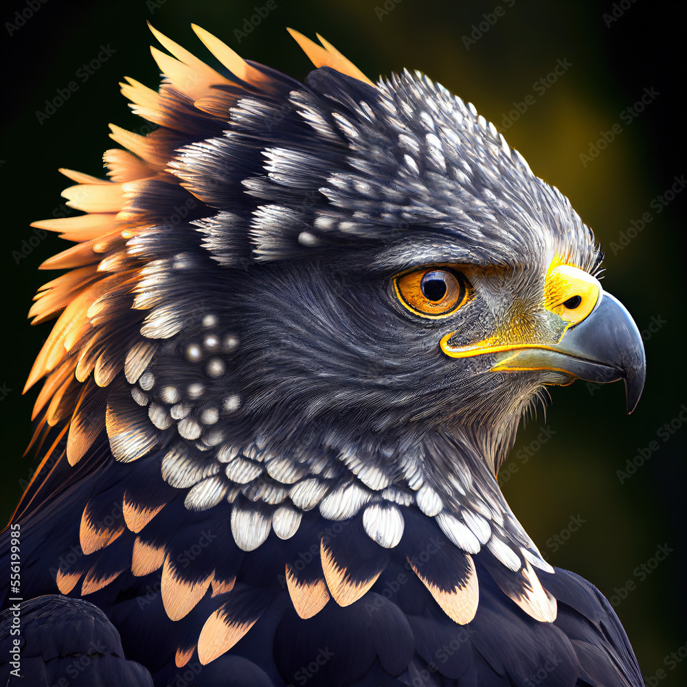 African Crowned Eagle Stock Illustration | Adobe Stock