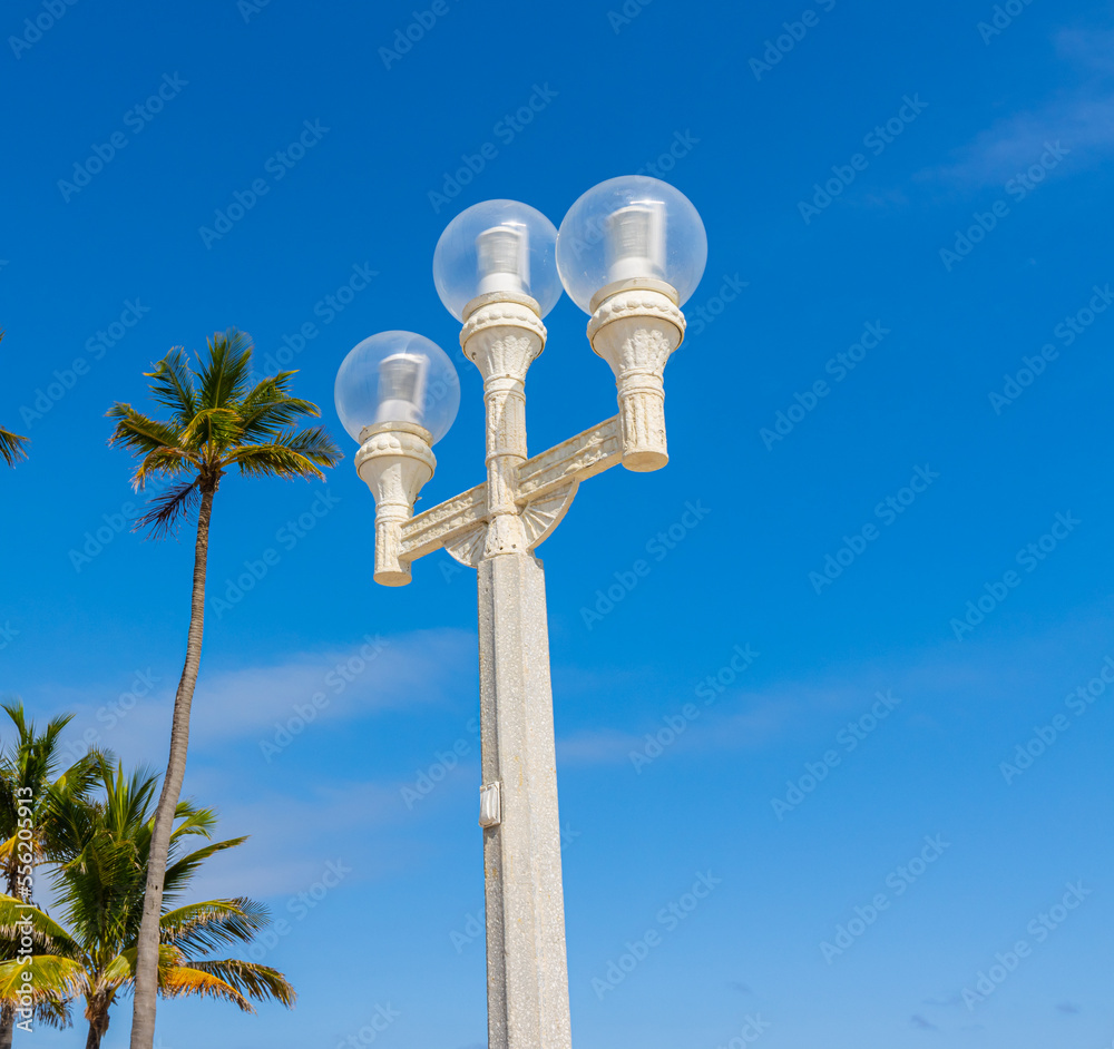 Vintage Lamp Post on The Historic Hollywood Beach Broadwalk , Hollywood ...
