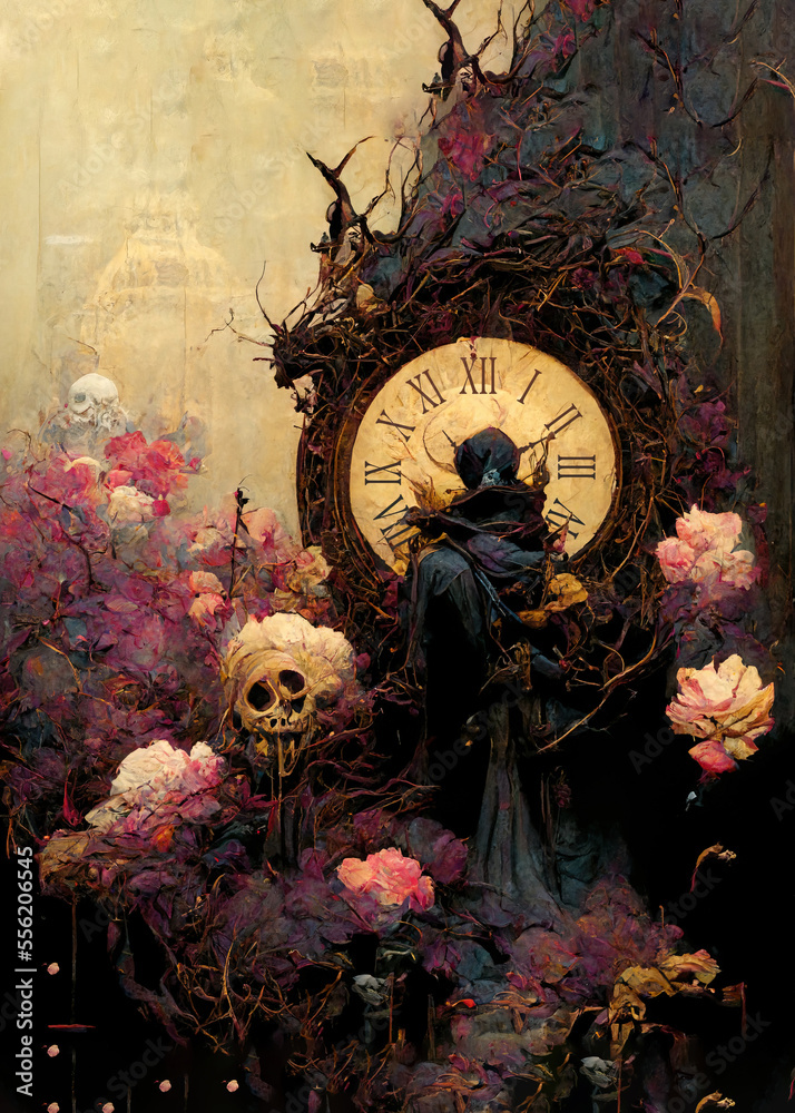 Grim Reaper With Clock