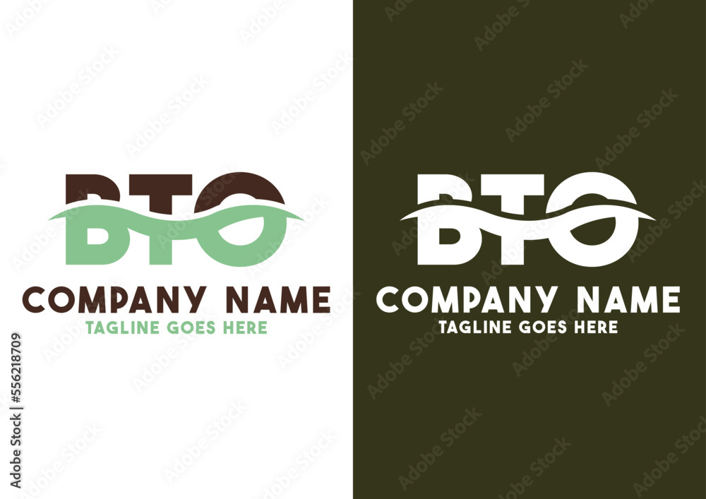 Letter BTO logo design template, BTO logo Stock Vector | Adobe Stock
