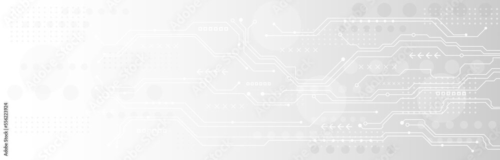 Abstract white background image Advanced circuit board technology ...