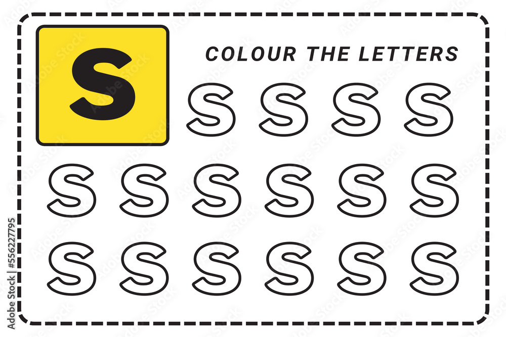 Alphabet tracing practice Letter S. Tracing practice worksheet ...