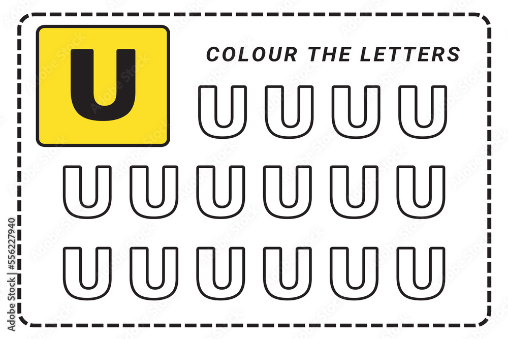 Alphabet tracing practice Letter U. Tracing practice worksheet ...