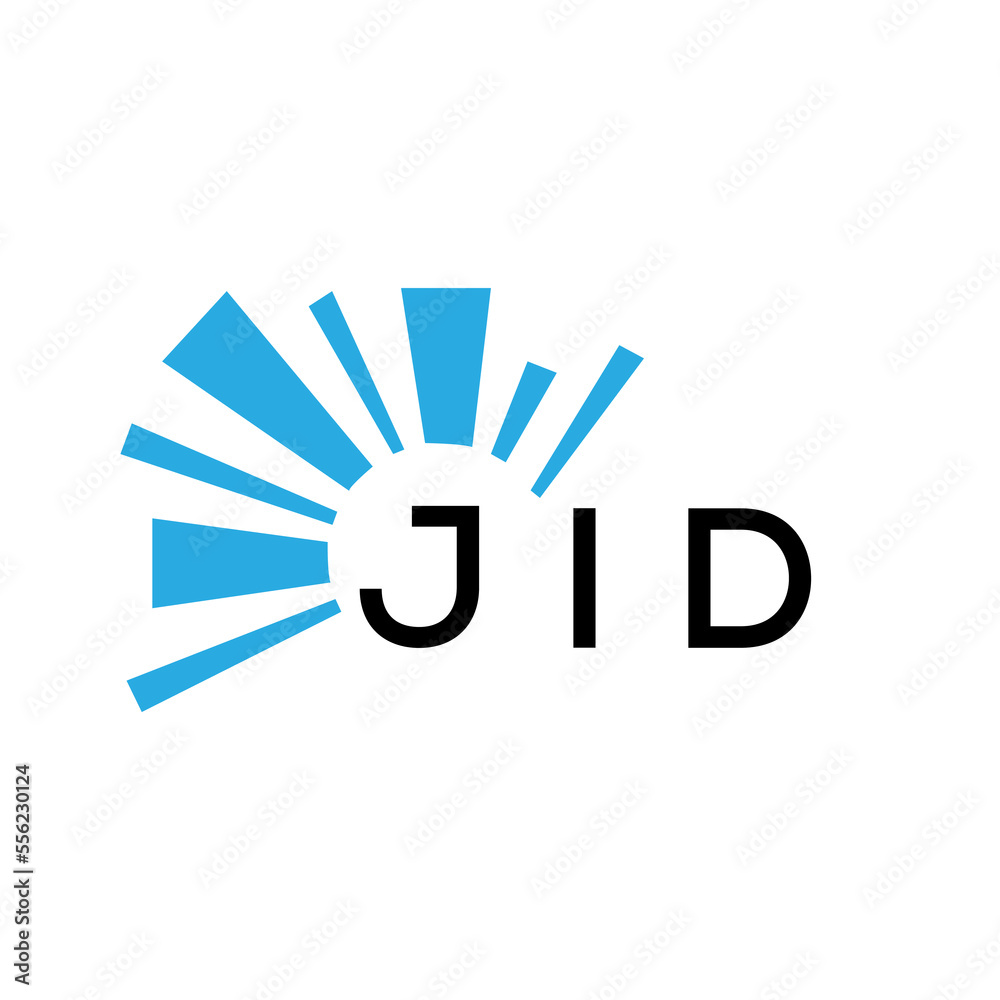 JID letter logo. JID blue image on white background and black letter ...