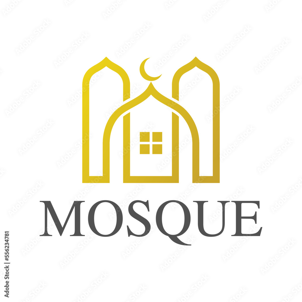 Mosque vector logo template. This design use luxury style. Stock Vector ...