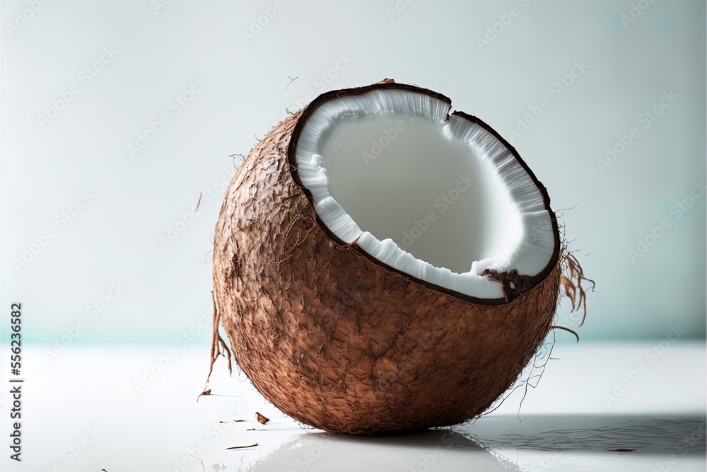 "Exotic AI Generated Coconut Illustration for Your Tropical and Design ...