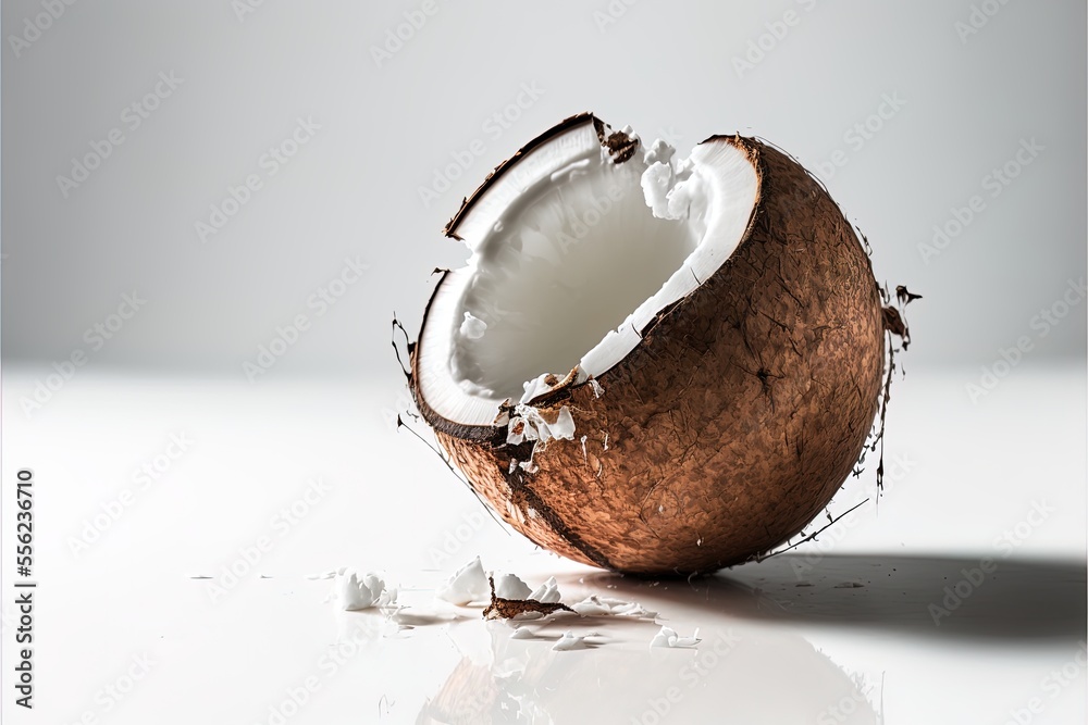 "Exotic AI Generated Coconut Illustration for Your Tropical and Design ...