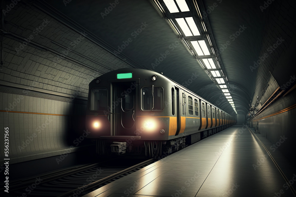 Subway Train Front View