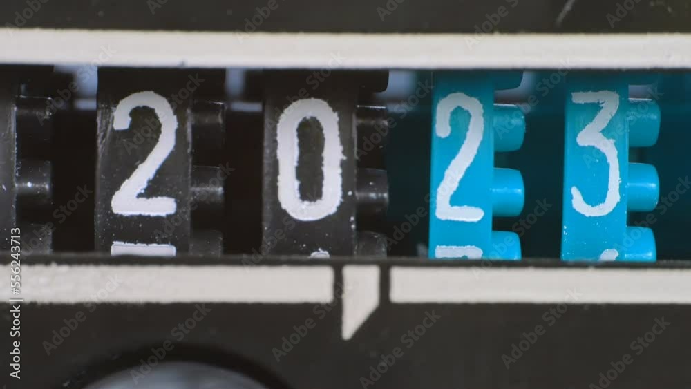 2022 2023 new year counter numbers. Set of digital countdown timer ...