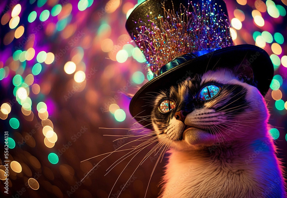 The Siamese cat in a sparkly top hat and cane was the ultimate ...
