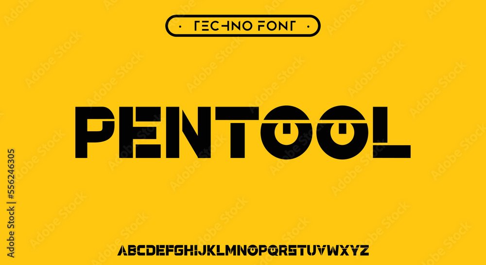 PENTOOL Modern Bold Font. Regular Italic Number Typography urban style alphabet fonts for ...