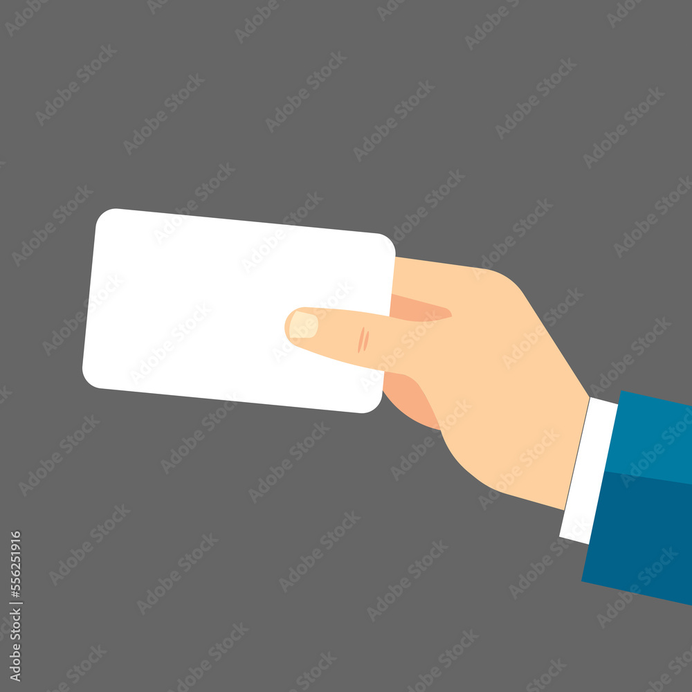 Hand business card icon flat web sign symbol logo label set.Two men's ...