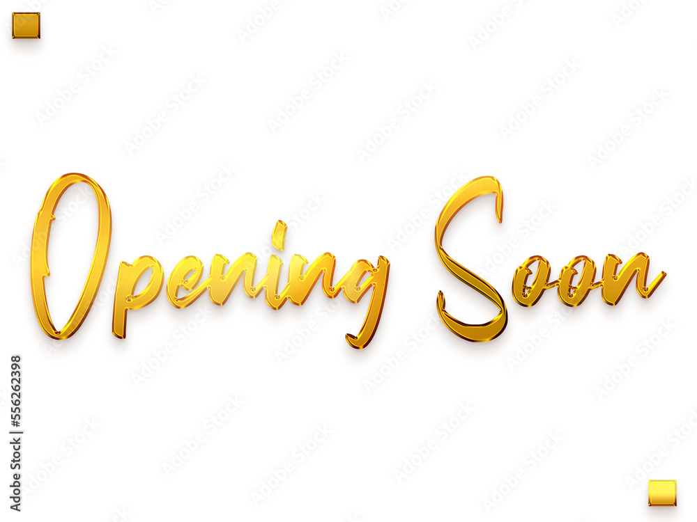 Opening Soon Invitation of Transparent PNG Gold Grunge Typography Bold ...