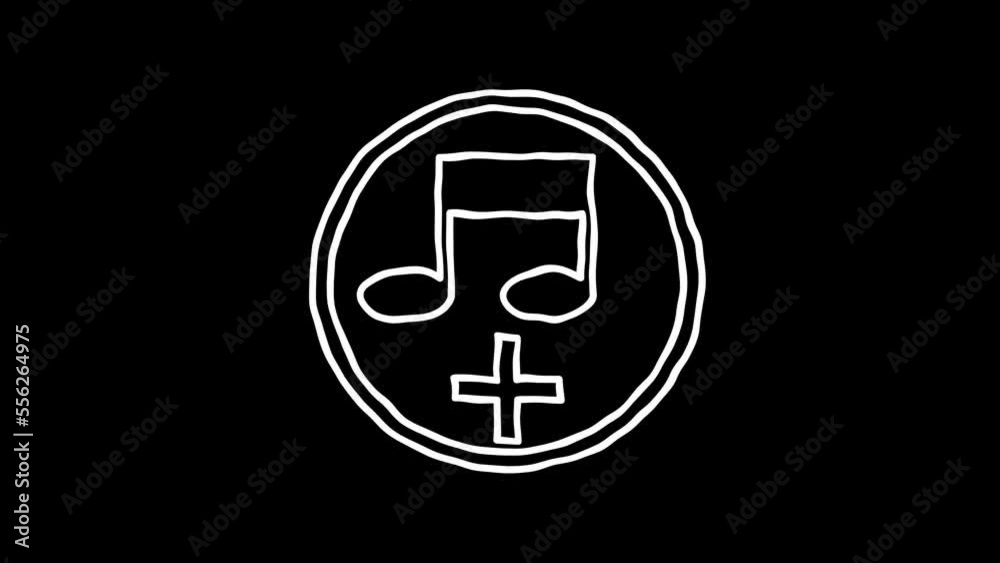 music positive or plus volume sign or symbol animation. White Highlight ...