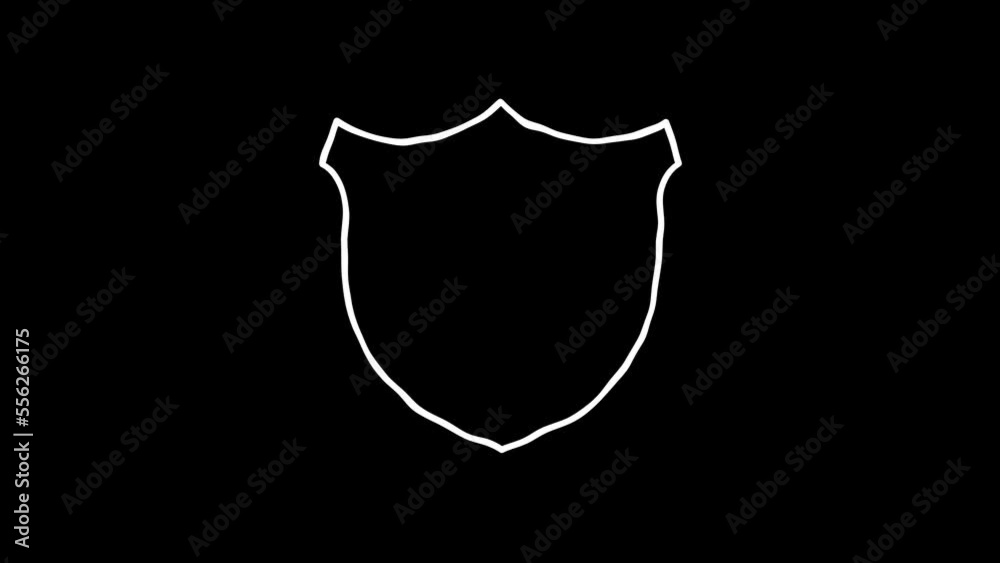 shield animation. White Highlight Elements. Doodle loop animation ...