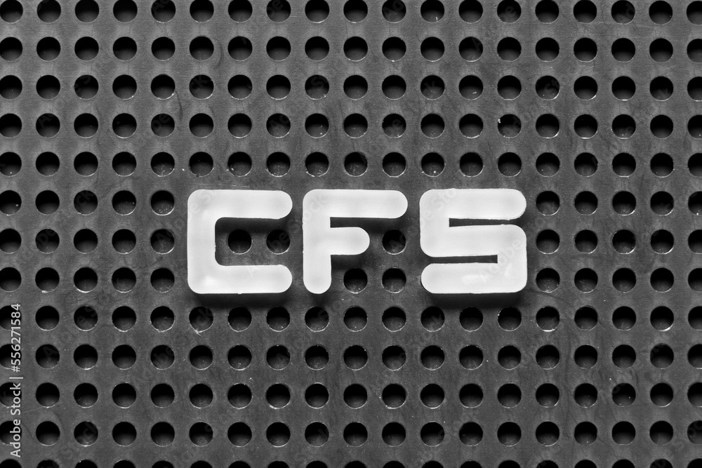 White alphabet letter in word CFS (Abbreviation of Container Freight ...
