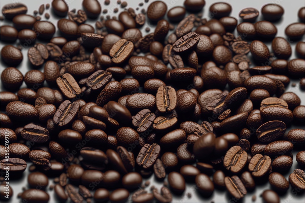 "Authentic AI Generated Coffee Bean Illustration for Your Culinary and ...