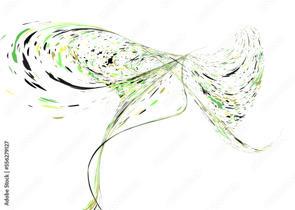 Multi-colored dust particles and debris, paint splashes, strokes are ...