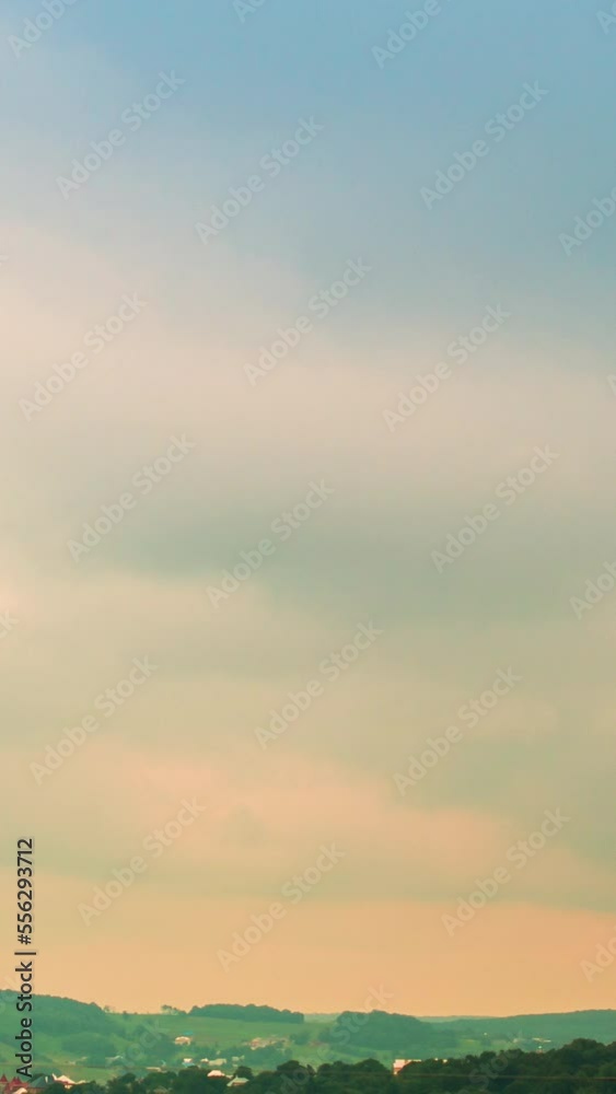 Panoramas of the countryside with a tropical climate Timelaps of clouds ...