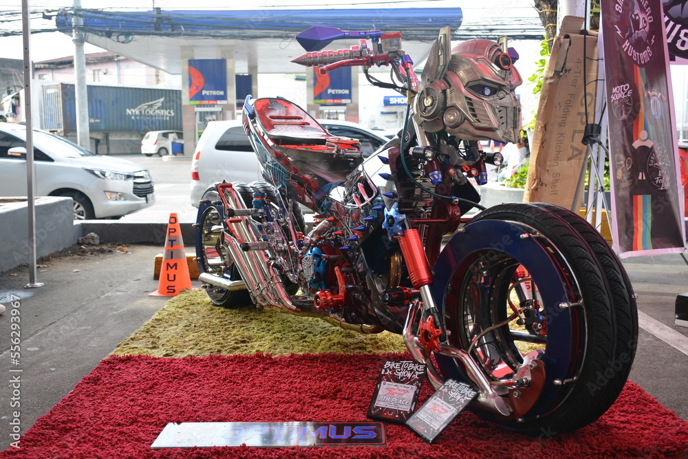 Optimus prime motorcycle at Bike 2 Bike motorcycle show in Manila ...