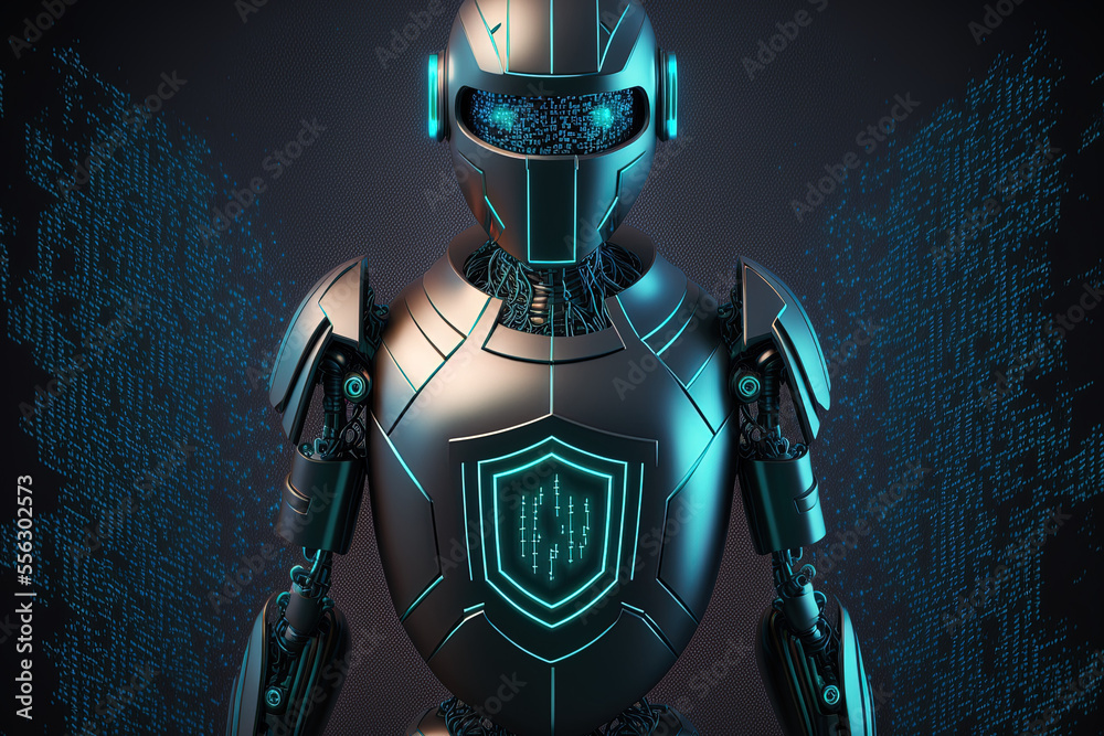 online fraud in cybersecurity Robot for cybercrime featuring a graphic ...