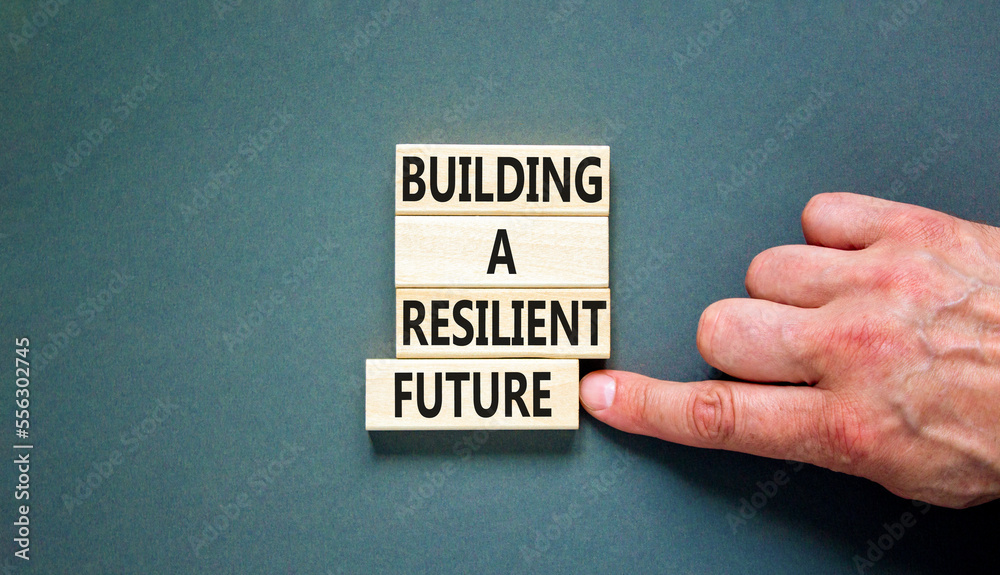 Building a resilient future symbol. Concept word Building a resilient ...