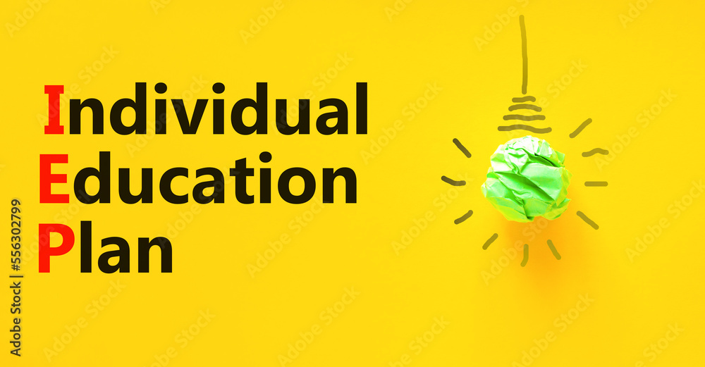 IEP individual education plan symbol. Concept words IEP individual ...