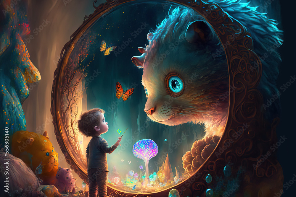 Fantasy creature. cartoon color story. sketch art for artist creativity ...