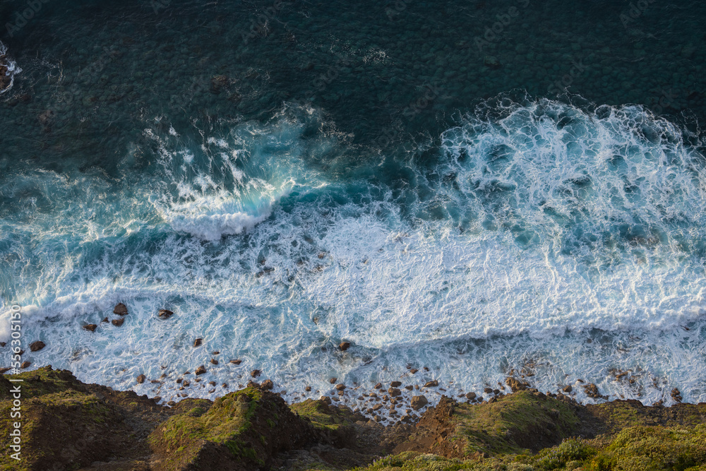 Very big waves off the coast of Morocco in the Atlantic Ocean on a ...