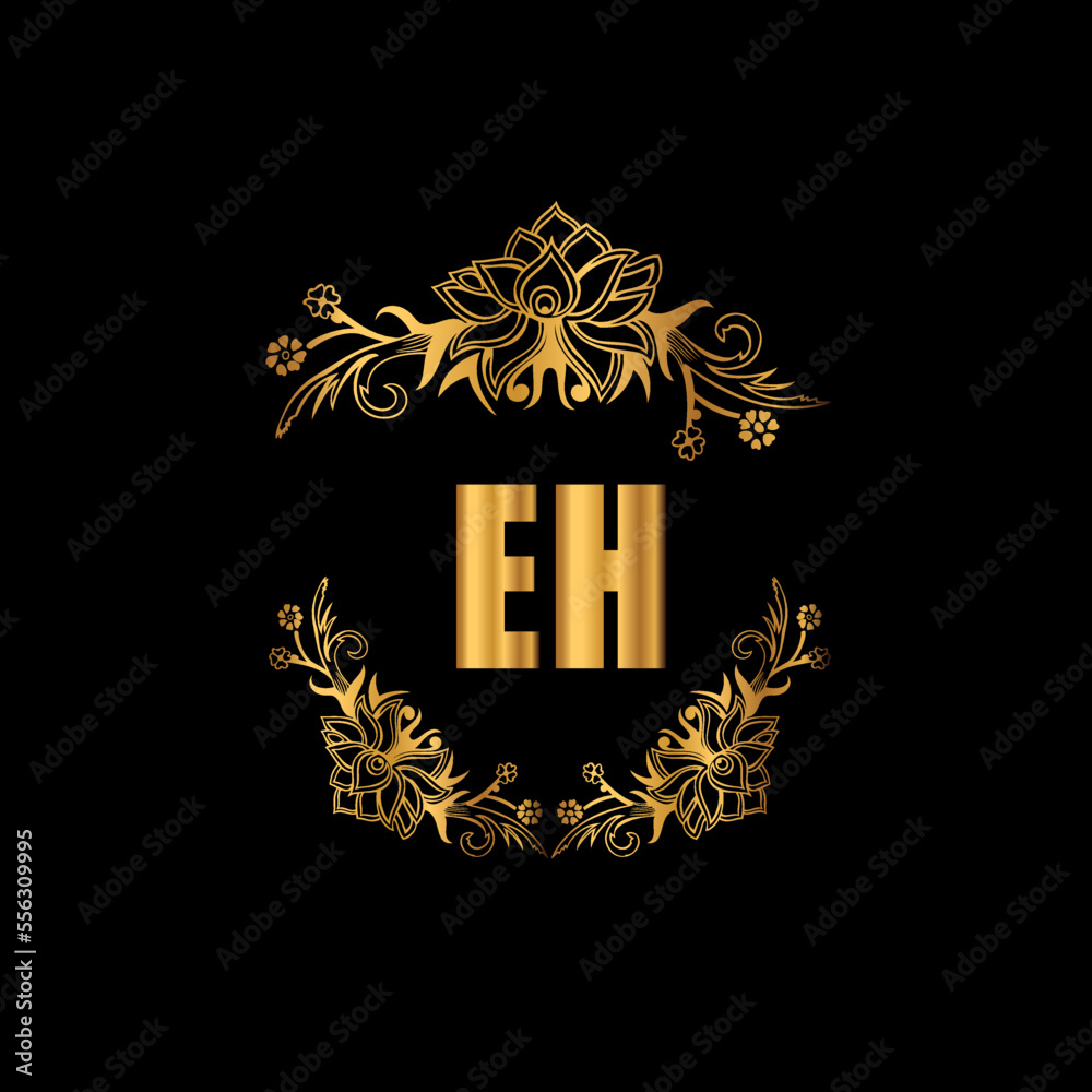 EH Luxury Letter Initial with Crown logo Vector, Great Luxury Logo ...