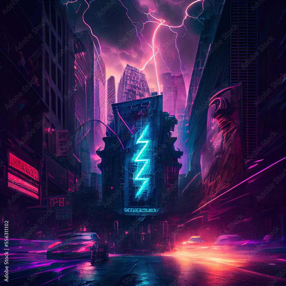 Synthwave Music Album Cover Artwork Stock Illustration | Adobe Stock