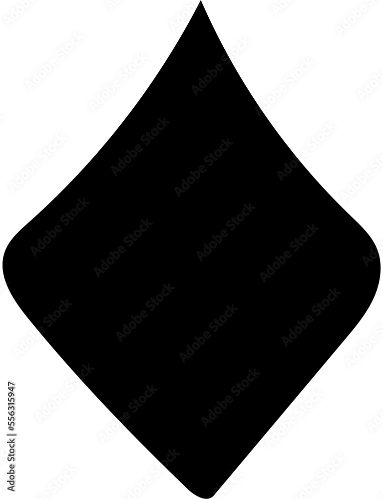 Diamond of playing cards silhouette Stock Vector | Adobe Stock