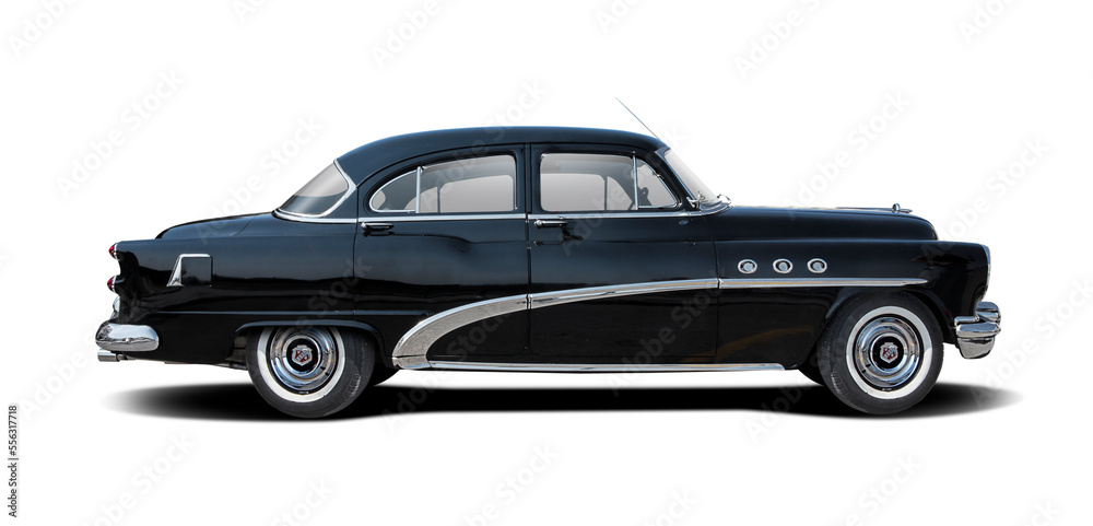 Buick Eight classic car, side view isolated on white background, 16 ...