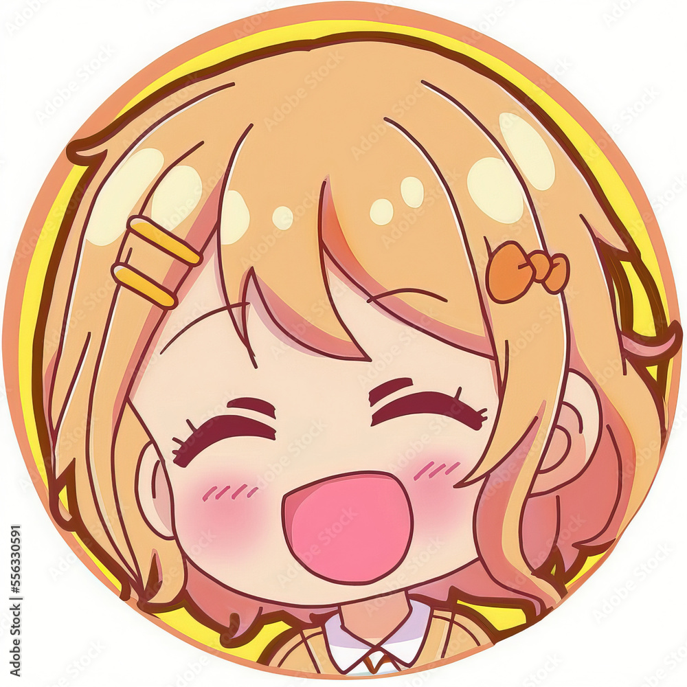 anime face sticker. sketch art for artist creativity and inspiration ...