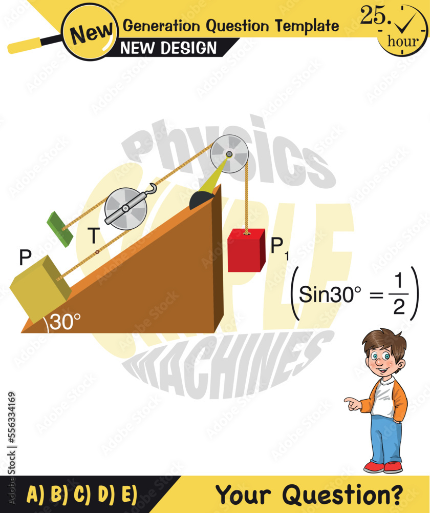 Physics, inclined plane, next generation question template, dumb ...