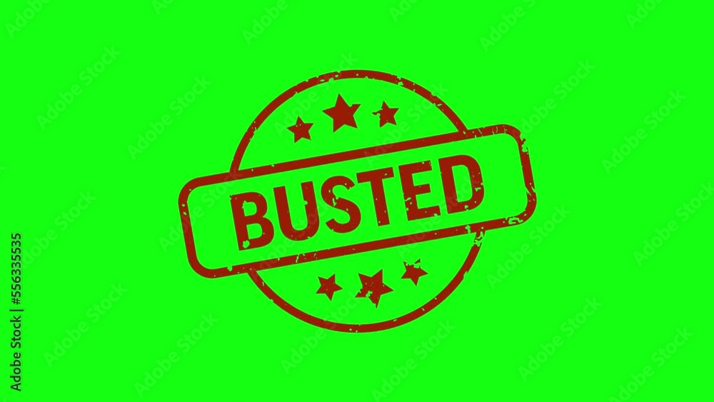 Busted - Stamp, Imprint, Seal Template. 4K Video Motion Graphics ...