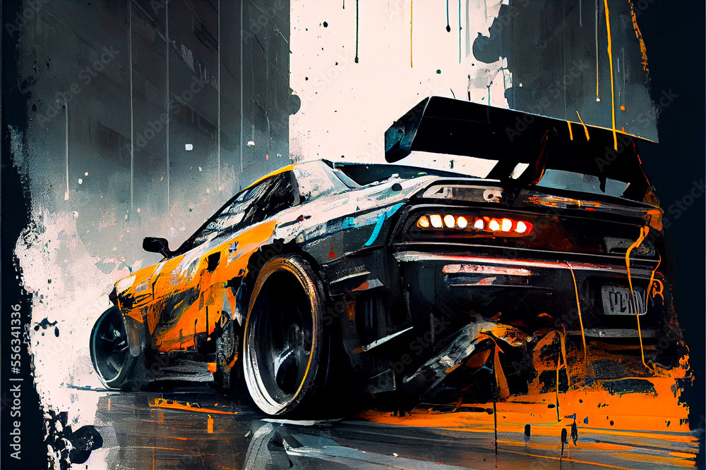 Car, race, motor, sports, illustration, cartoon, speed Stock ...