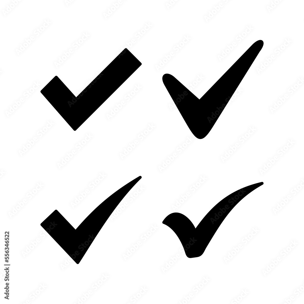 Check mark icon vector for web and mobile app. Tick mark sign and ...