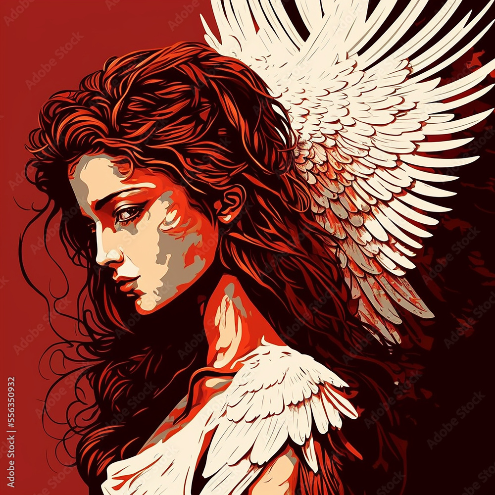 Angel Vector Art AI Generated Stock Illustration | Adobe Stock