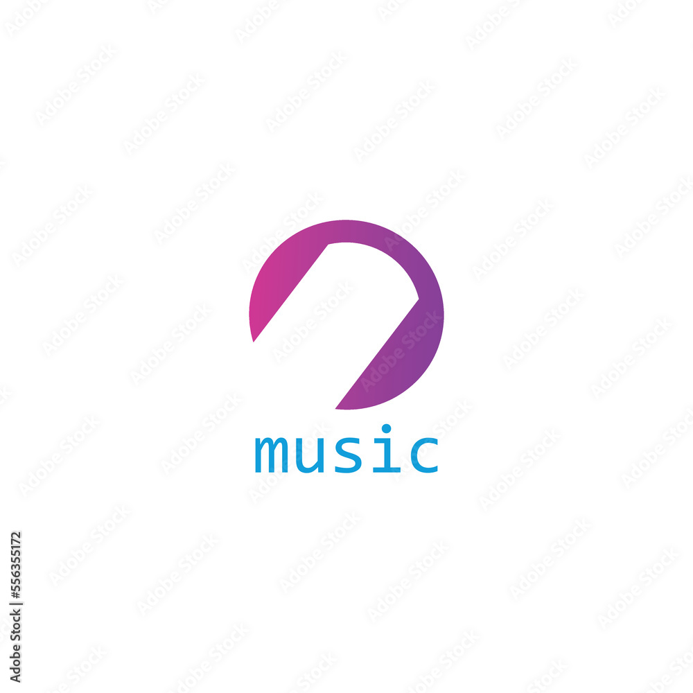 Music brand logo design of vector Stock Vector | Adobe Stock