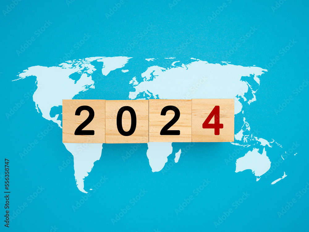 Business planning and countdown to 2024 with the letters 2024 with the ...