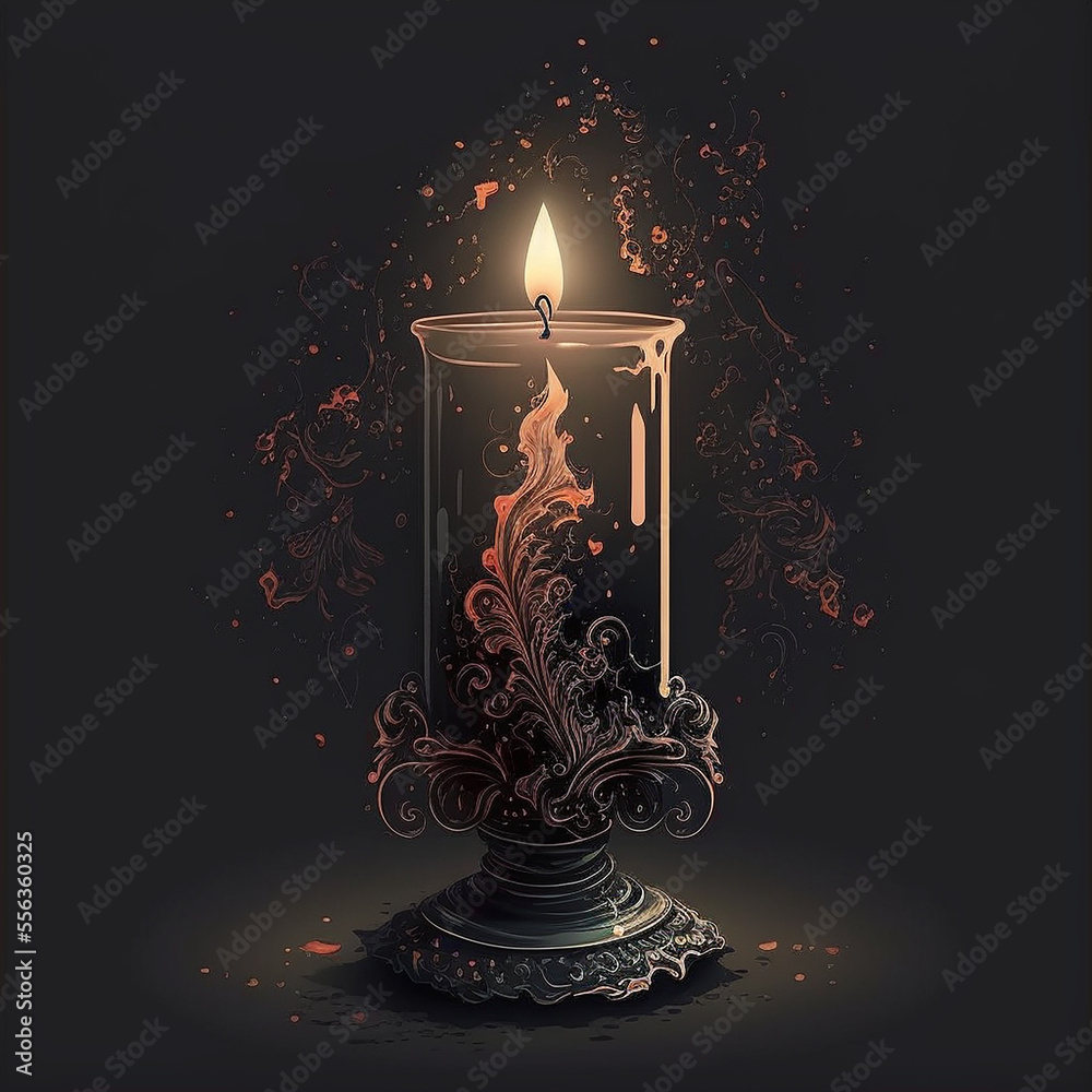 Candle Vector Art AI Generated Stock Illustration | Adobe Stock