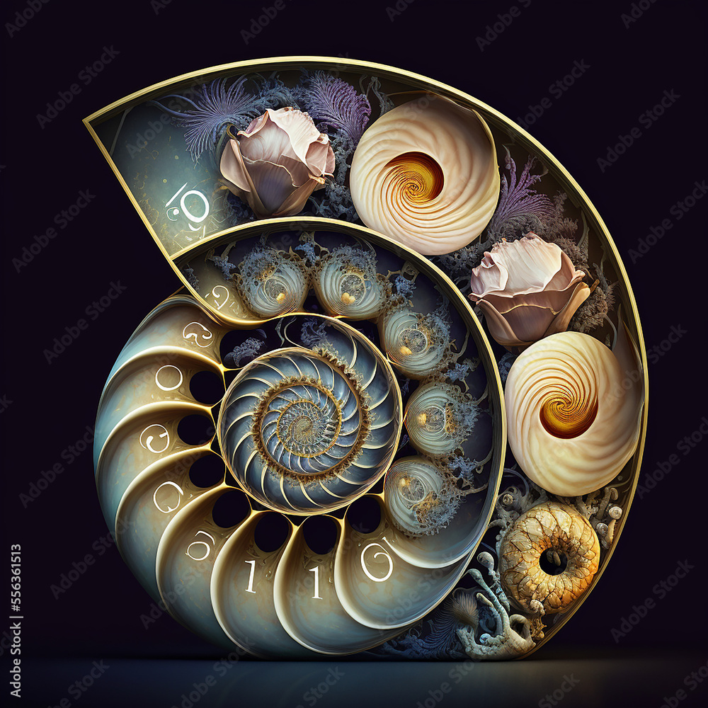 Fibonacci Sequence Beautiful AI Generated Stock Illustration | Adobe Stock