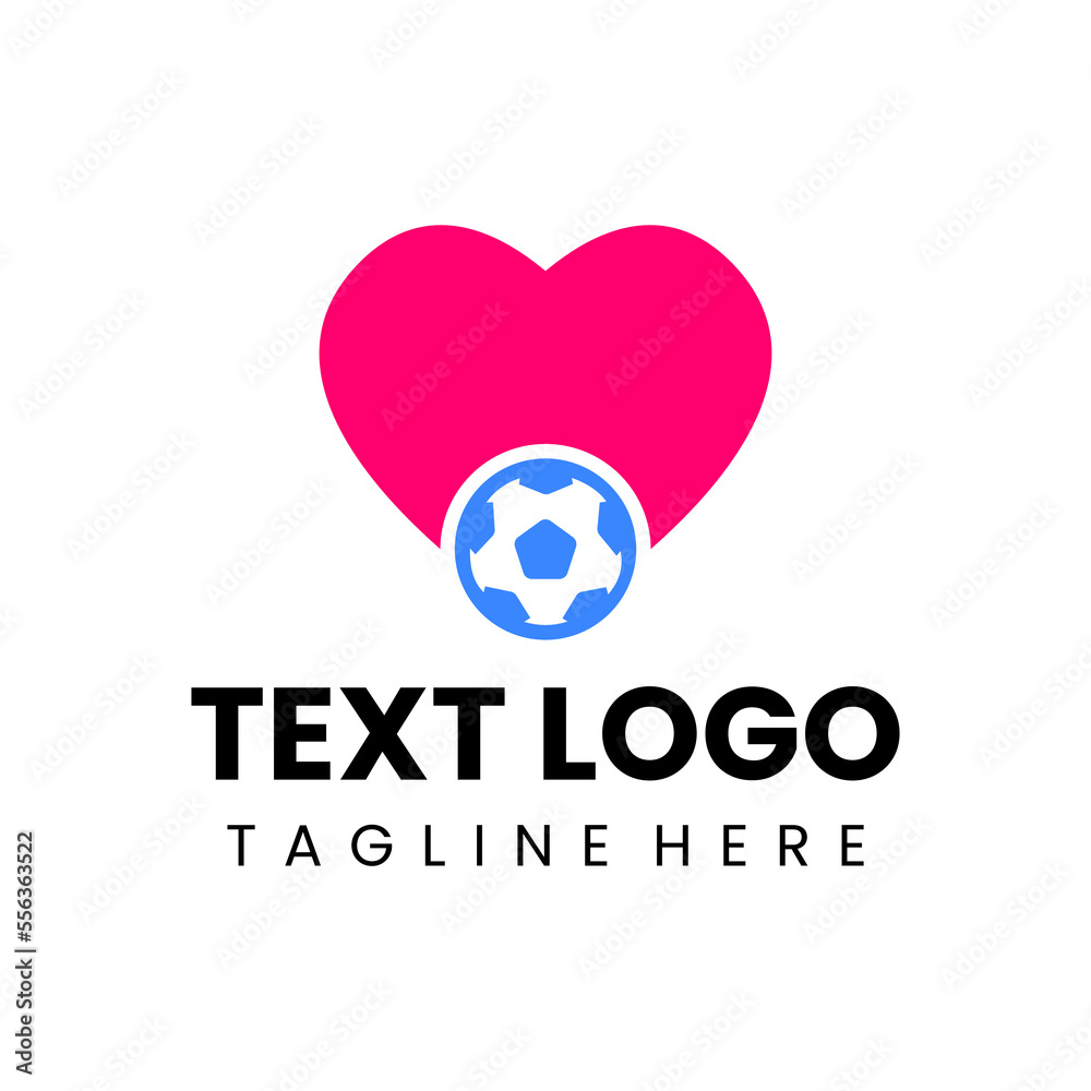 love football logo vector design minimalist style Stock Vector | Adobe ...