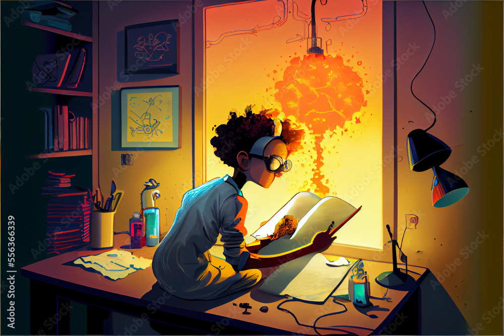 Cartoon National Science Day February 28 realistic rendering 3D Stock ...